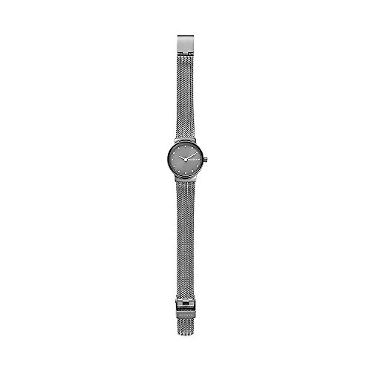 Skagen Women's Freja Quartz Watch with Stainless Steel Mesh Strap, Gunmetal, 14 (Model: SKW2700)