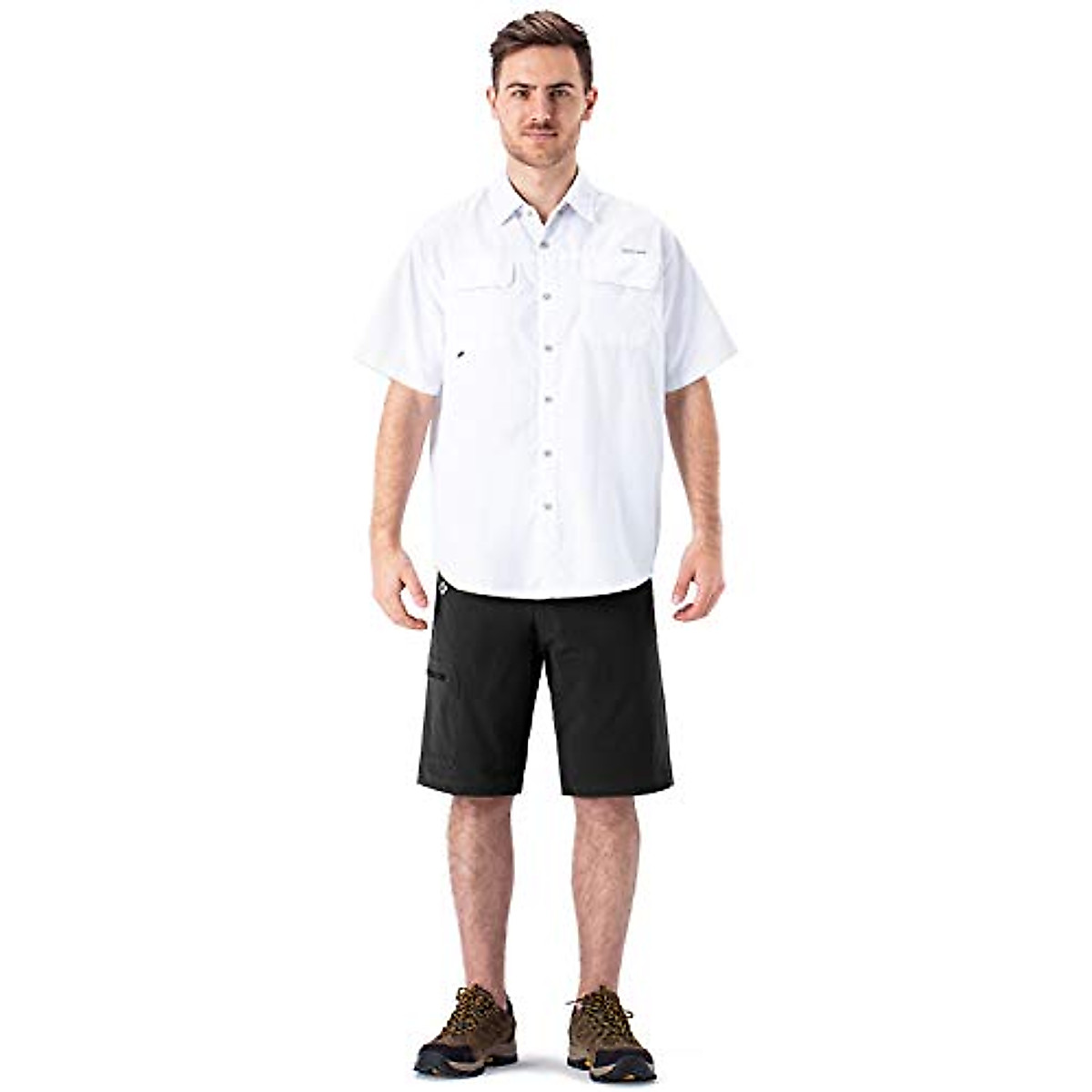 NAVISKIN Men’s 10.5" UPF 50+ Sun Protection Cargo Shorts Quick Drying Outdoor Recreation Shorts Fishing Hiking Multi Pockets Black M