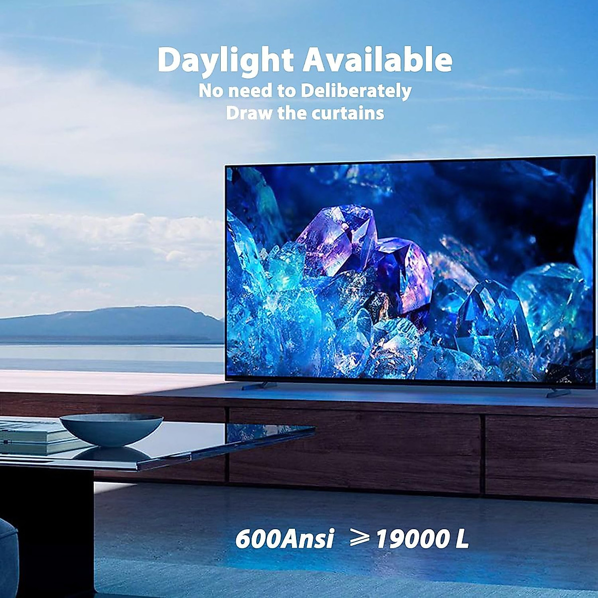 Native 1080P 15000L 5G WiFi Bluetooth Projector, 5G/2.4G WiFi and Bluetooth 5.1, 500ANSI Outdoor Movie Projector Supports 4K, Home Theater Compatible with HDMI, VGA, USB, Laptop, iOS & Android Phone