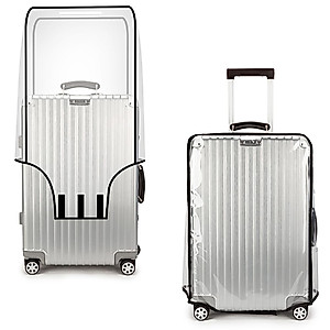 Yuppies Clear PVC Suitcase Cover, Protective Luggage Cover for 20 inch Wheeled Suitcase (20inch (13.6" L x 9.1" W x 17.9" H))