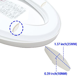 Toilet Seat Bumpers 4pcs Replacement Non Slip Pad Buffer Shock Absorber Silent Shutdown for Kohler 1133070 1236365