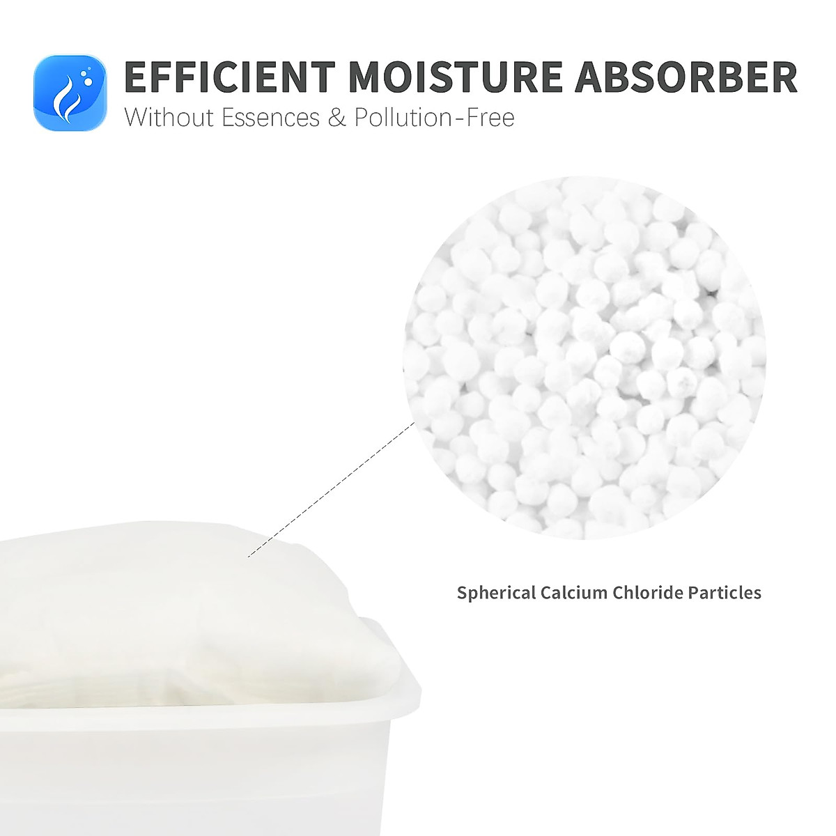 Vacplus Moisture Absorber Box Refill bags 4 Packs, Individually Wrapped Dehumidifiers for Closets & Efficient Refill Humidity Absorbers for Rooms with Easy Operation