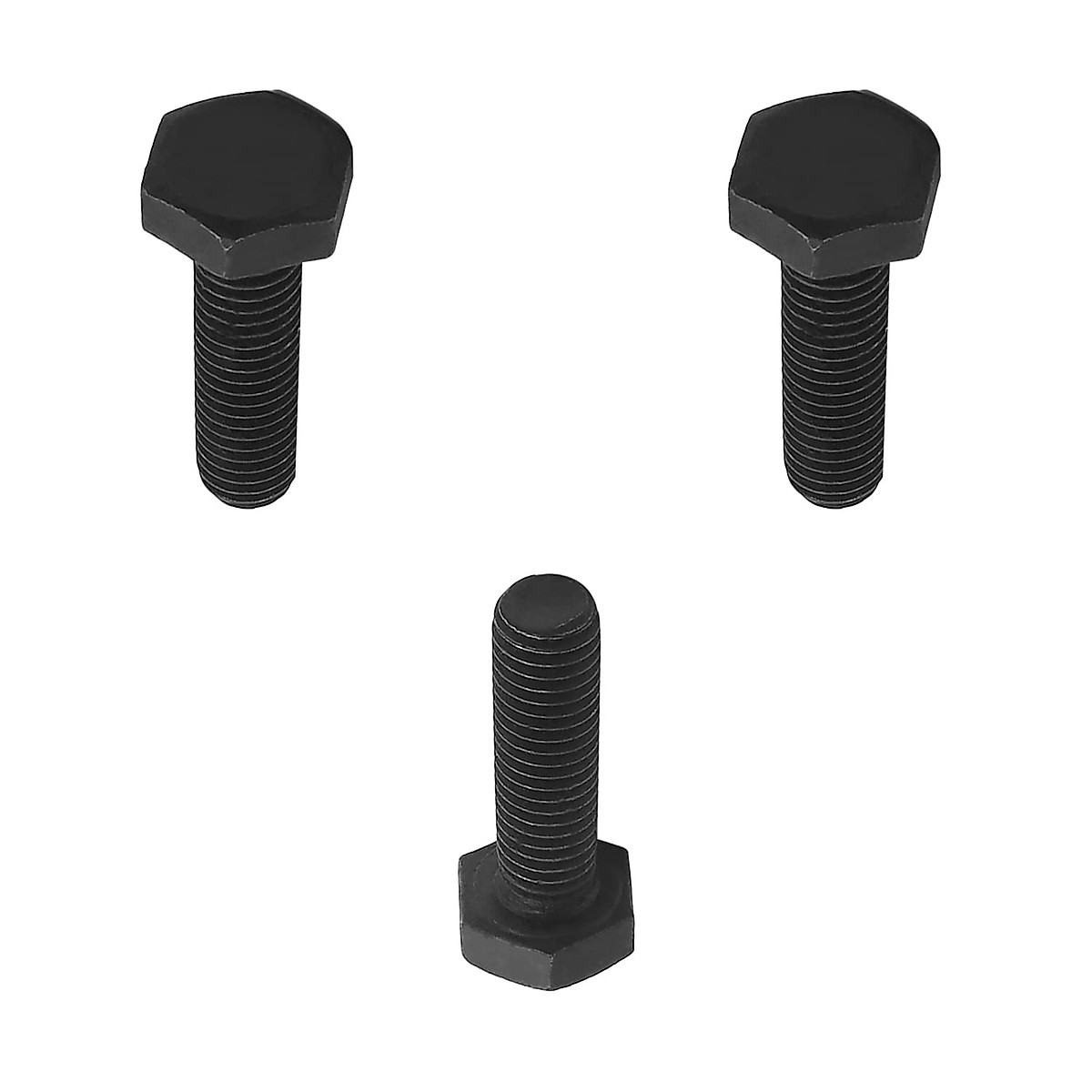 MroMax M10 Left Hand Hex Bolt M10-1.5 x 35mm Hex Head Screw Bolts Carbon Steel Grade 12.19 Fully Threaded Metric Hex Bolts Black 3Pcs