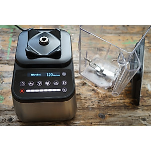 Blendtec Designer 725 Blender with WildSide+ Jar (90 oz), Professional-Grade Power Self-Cleaning, 6 Pre-Programmed Cycles, 100-Speeds, Sleek and Slim, Stainless Steel, /Black