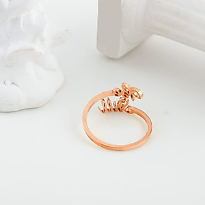 ARHTF Be Still And Know That I am God Bible Verse Ring 14k Gold-plated Stainless Steel Open Rings Purity Rings Christian Jewelry Gifts for Women Faith Psalm 46 (Rosegold be still and know)