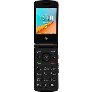 Prepaid AT&T Cingular Flip 2 Feature Phone - Dark Gray (4 GB + ADATA 32GB SD Card Bundle)