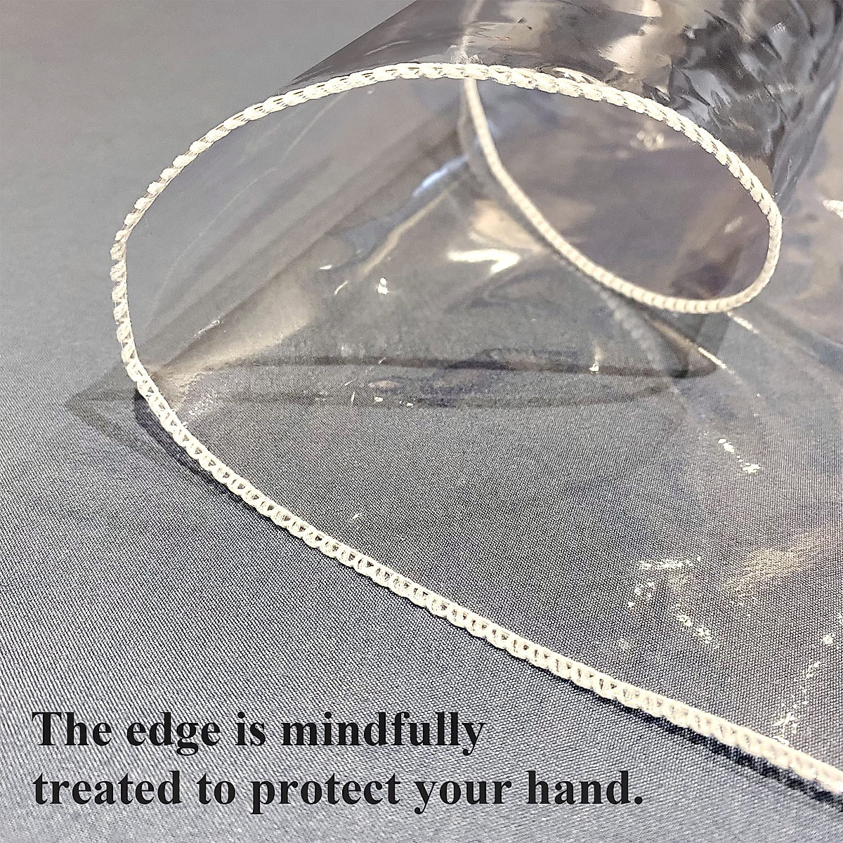 FeelingWarm Clear Table Protector Clear Tablecloth Cover Transparent Plastic Vinyl Kitchen Waterproof Protector 54 x 72 Inch, Rectangle