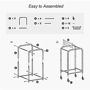 JINCAN Closet Pants Hangers for Women/Men, Home Metal Rolling Trouser Trolley with 10 Hangers, Fall Winter Use, Space Saving