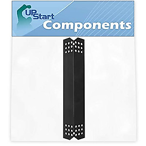 BBQ Grill Heat Shield Plate Tent Replacement Parts for Dyna-Glo DGB-730SNB-D - Compatible Barbeque Porcelain Steel Flame Tamer, Guard, Deflector, Flavorizer Bar, Vaporizer Bar, Burner Cover 14 9/16"