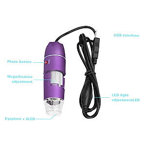 [USB Endoscope Camera] 500X Digital Microscope for Scalp & Skin Analysis - Hair Follicle Detector & Beauty Skin Analyzer - High-Resolution Imaging & Skin Testing with Software Compatible