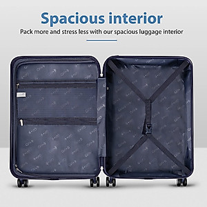 Coolife Luggage Suitcase expandable (only 28”) ABS+PC Spinner suitcase with TSA Lock carry on 20 in 24in 28in