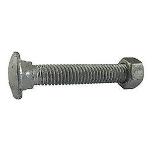 3/8"-16 x 7 Hot Dipped Galvanized Carriage Bolt w/Nuts, Grade A, 6" of Thread, Quantity 25 - by Fastener Depot, LLC