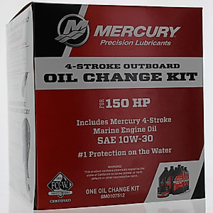 OEM Mercury Marine 150HP FourStroke Outboard 10W-30 Oil Change Kit 8M0107512
