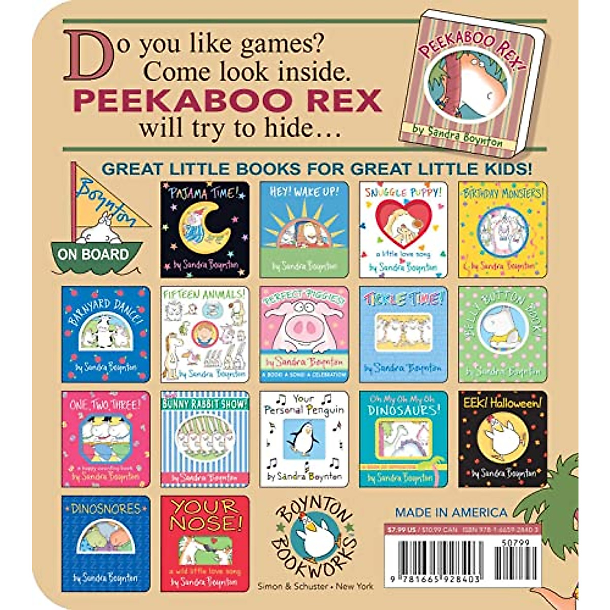 Peekaboo Rex! (Boynton on Board)