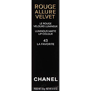 CHANEL Rouge Allure Velvet ~ Luminous Matte Lip Colour - #43 La Favorite