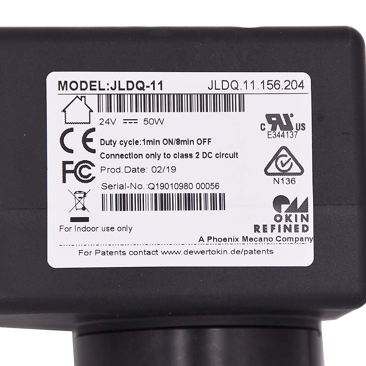 Okin Fromann JLDQ.11.156.204 Replacement Parts Refined-R Power JLDQ-11 for Recliner Lift Chairs Motor Actuator