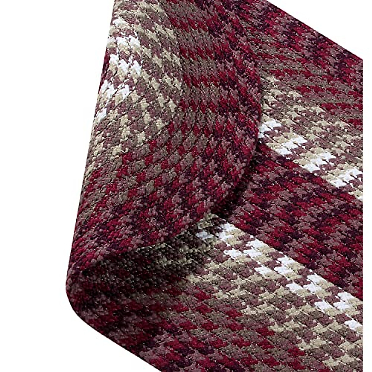 Better Trends Alpine Braid Collection Offers Value is Durable & Stain Resistant Reversible Indoor Area Utility Rug 100% Polypropylene in Vibrant Colors, 7 Piece Set, Black/Gray Stripe