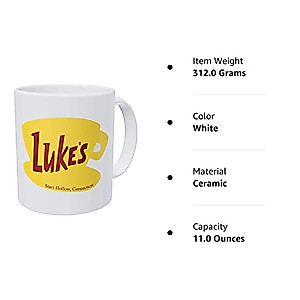 Thinker Art Funny coffee mug - 11OZ Ceramic - Luke's Diner. Best gift or souvenir.