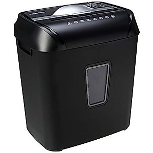 Amazon Basics 12 Sheet Cross-Cut Paper and Credit Card Home Office Shredder, Black