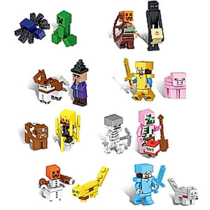 UputCook 16-Pack Minecraft Figures |1.65 Inches Minecraft Stitching Set Toys| Educational Toy Set for Children Boys and Girls