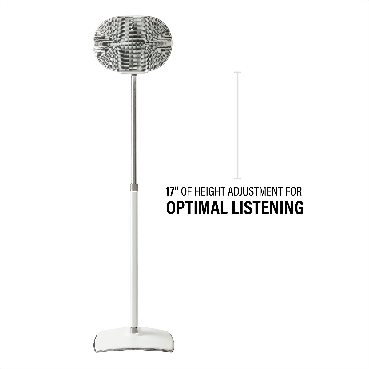 Sanus Height Adjustable Speaker Stand for Sonos Era 300™ (White)