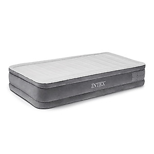 Intex Recreation 67765E Comfort Plush Mid Rise Dura-Beam Airbed with Built-in Electric Pump, Bed Height 13", Twin