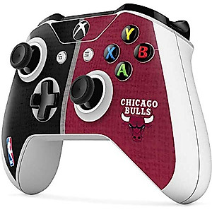 Skinit Decal Gaming Skin compatible with Xbox One S Controller - Officially Licensed NBA Chicago Bulls Canvas Design