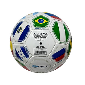 Icon Sports Country Flags Soccer Ball Size 5, World Club National Teams, Flag Soccer Ball #5