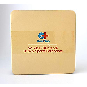 AcePlus Wireless Bluetooth Headphones BTS-12 Sports Earphones with HD Stereo; Great for Running and Working Out; 5-Hour Play Time; Magnetic Design in Black