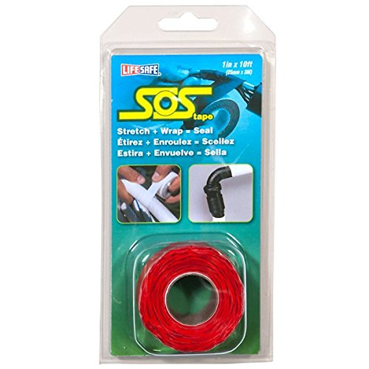 Incom SOS SILICONE SEALING TAPE 1" X 10' RED