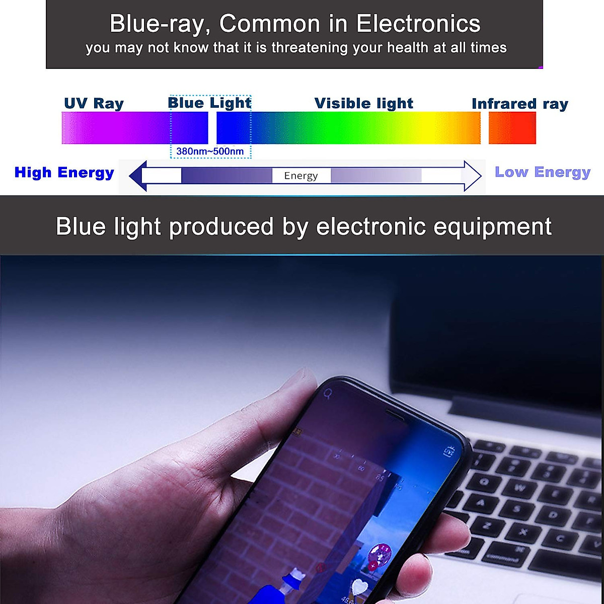 MUBUY 24" Eyes Protection Anti Blue Light Anti Glare Screen Protector fit 24 Inches 16:9 Widescreen Desktop Monitor Screen (20.9" W x H 11.8" H). Reduces Digital Eye Strain Help You Sleep Better.