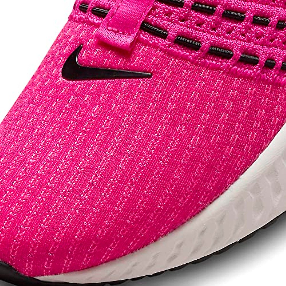 Nike React Phantom Run Flyknit 2 DQ7649-600 Pink-Black Women's Running Sneakers 8.5 US, Pink Prime/Phantom/Habanero Red/Black