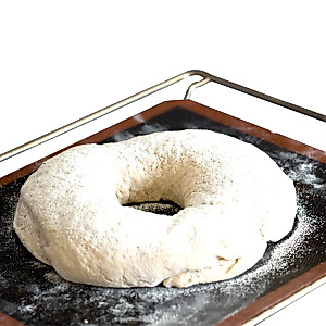 Bluedrop Bread Baking Mat Open Mesh Oven Liner Steaming Mesh Eclair Baking Sheets Perforated Silicone For Half Sheet Size 11-5/8 x 16-1/2 Inch