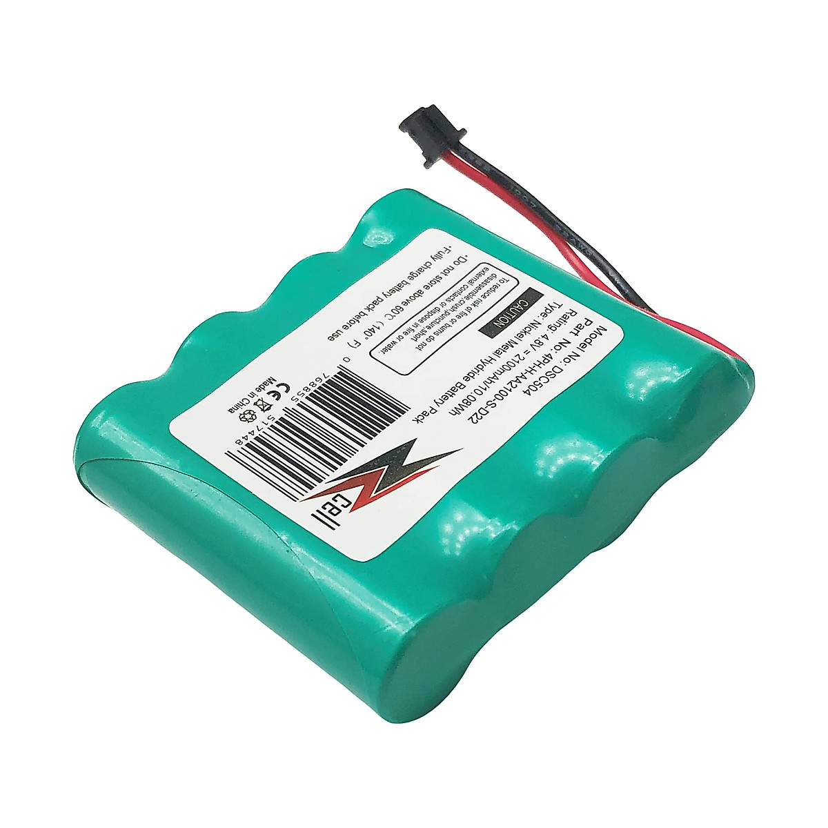 ZZcell® Battery Replacement for DSC WTK5504 Wireless keypad WS4920HE Wireless Repeater 4PH-H-AA2100-S-D22,17000153, WKA5504, DSC-BATT2148V Alarm System 4.8V 2100mAh