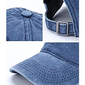 Kids Solid Cotton Baseball-Hat - Baby-Boys Washed Cotton Baseball Hats Toddler Infant Baseball-Cap for 2-7 Years (Navy, 2-7years)