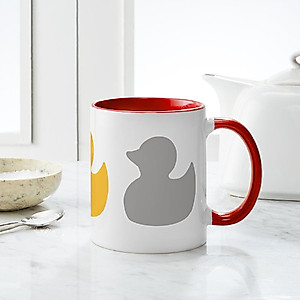 CafePress Duck Duck Gray Duck Mug Ceramic Coffee Mug, Tea Cup 11 oz
