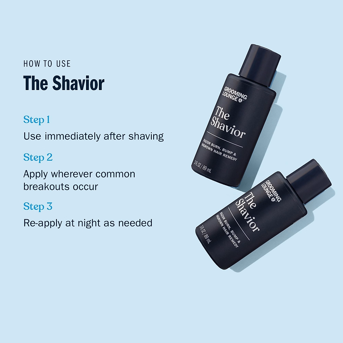 Grooming Lounge the Shavior Post Shave Remedy - Calms Inflammation and Irritation - Prevents and Eliminates Ingrown Hair - Effective Spot Treatment - No Paraben and Sulfate - Cruelty Free - 3 oz