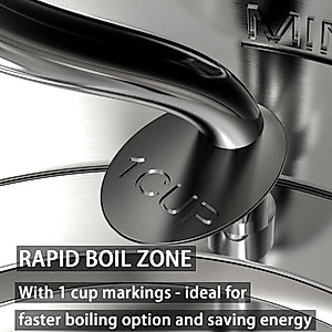 Anfilank Electric Gooseneck Kettle, 1L 1500W Fast Boil, 100% Stainless Steel BPA Free Pour-Over Coffee & Tea Kettle, Water Boiler with Auto Shut & Boil-Dry Protection, Silver