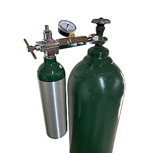 Oxygen Transfill Adaptor CGA540 to CGA870 with Bleed Valve Medical Dental Aviation