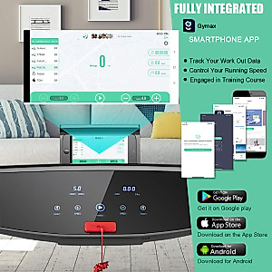 SPORFIT 3.0HP Motorized Folding Treadmill, Portable Treadmills with HD Digital Display, Blue Tooth Speaker & APP Control, Small Running Machine for Home Office, Installation-Free, Purple