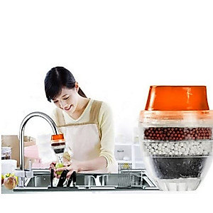 3 Pack Faucet Mount Filters, Faucet Water Purifier, Five-Layer Filter Activated Carbon Filter Suitable for faucets with a Diameter of 0.51-0.63 inches for Home Kitchen and Bathroom