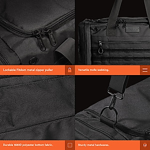 Fitdom Sneaker Bag for Travel, Sneakerhead gift, Sneaker Duffle Outdoor Sports Gym Bag, A Multi-functional Duffel Bag with 3 Adjustable Dividers, & Shoulder Strap. TSA Carry-On Size Approved