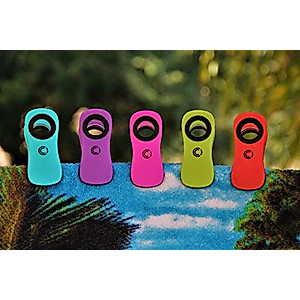 Beach Towel Clips for Pool Chairs, Beach Chairs and Cruise Ship are Vacation Essentials - 3” No Rust Stainless Steel, Premium Durability and Unmatched Quality Keeps Towel From Blowing Away (Turquoise)