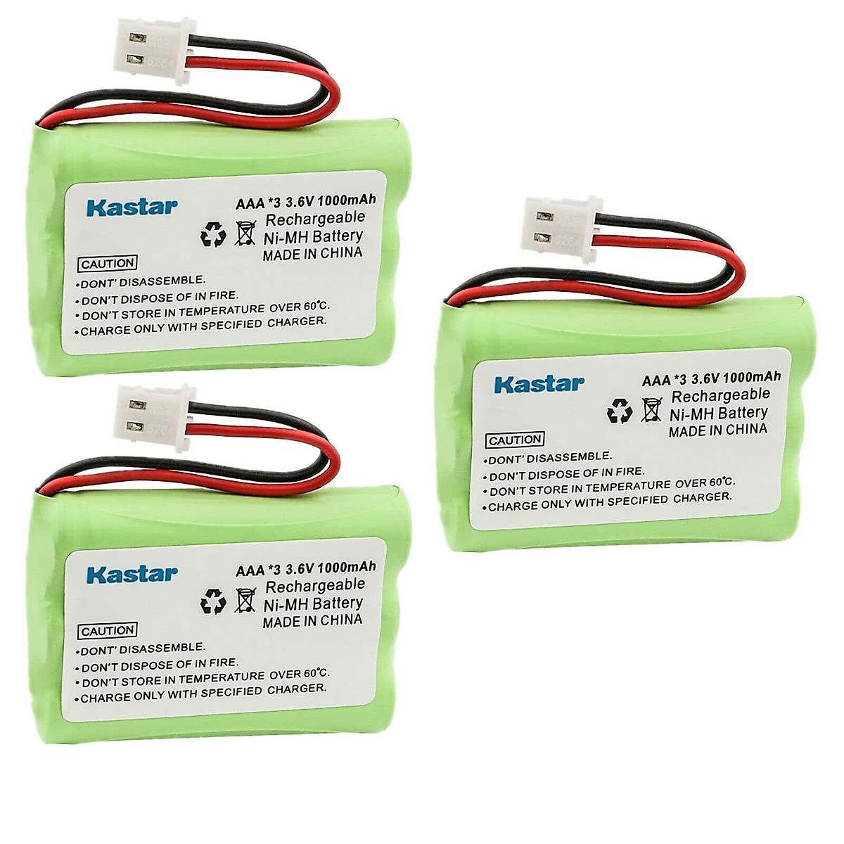 Kastar 3-Pack Battery Replacement for Baby Monitor IC4390A-J245805R J2457 J2458 M6163, Motorola MBP33XL MBP33XL-2 MBP33XL-3 MBP33XL-4 MBP33XLPU Video Baby Monitor Parent Unit