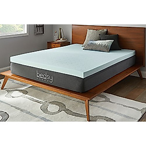 Bedsy Sleep 3" Gel Memory Foam Mattress Topper, Soft, Twin