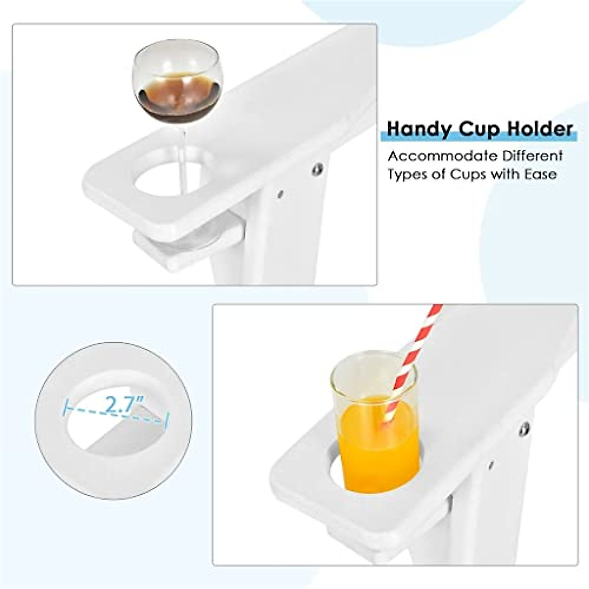 WYFDP 4 Piece Patio Dining Chairs Stackable Removable Cushioned Garden Patio