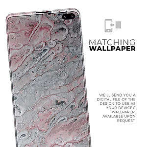 DesignSkinz Abstract Wet Paint Subtle Pink and Gray Protective Vinyl Decal Wrap Skin Cover Compatible with The Samsung Galaxy S20 (Screen Trim & Back Glass Skin)