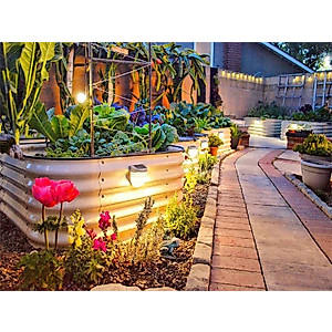 Vego garden Solar Garden Lights with Auto Sensors Magnetize Securely to Beds, IPX4 Waterproof Outdoor LED Light for Patio & Yard 8 Pack