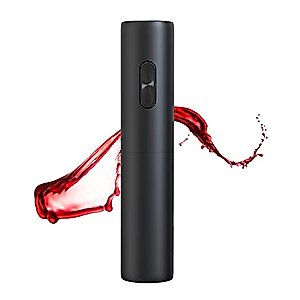 SENZER Electric Wine Opener Battery Operated Bottle Openers Reusable Wine Corkscrew for Kitchen Home Bar Restaurant - Black