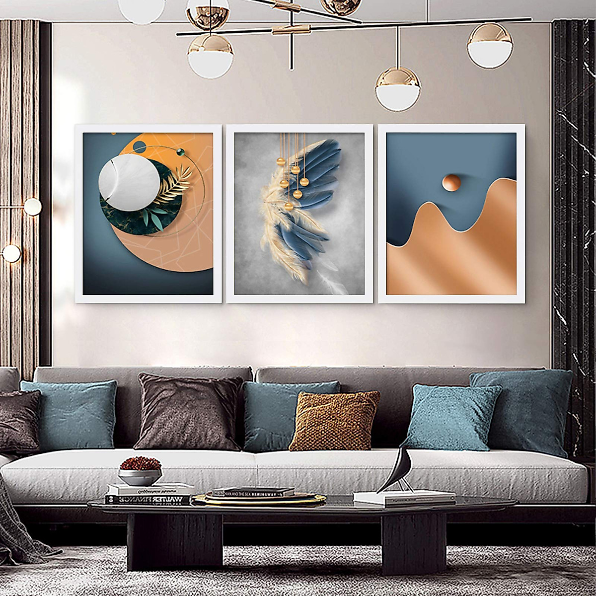 YMOND 16x20 Frame White - Wall Mounting Wooden Picture Frames 16x20 Set of 3, Decorate 16 by 20 Picture Frame for Wall